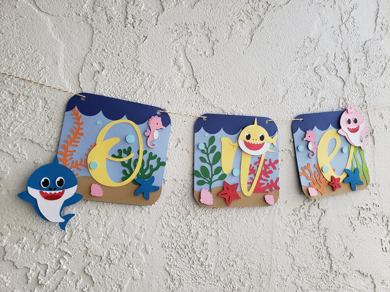 Baby Shark High Chair Banner. Baby Shark Sign. Shark Birthday. - Etsy