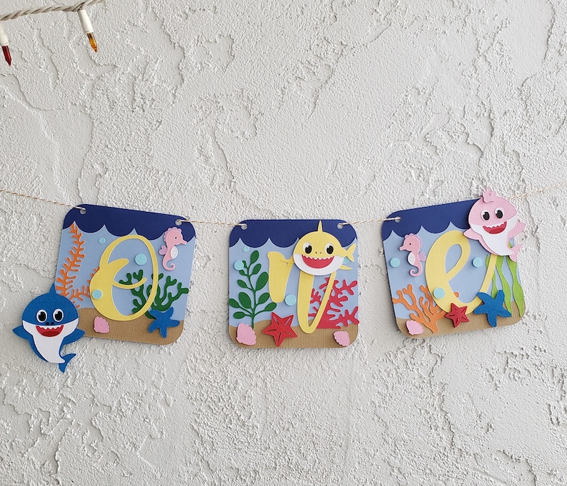 Baby Shark High Chair Banner. Baby Shark Sign. Shark Birthday. - Etsy