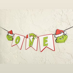Grinch High Chair Banner,grinch Banner,grinch Happy Birthday - Etsy