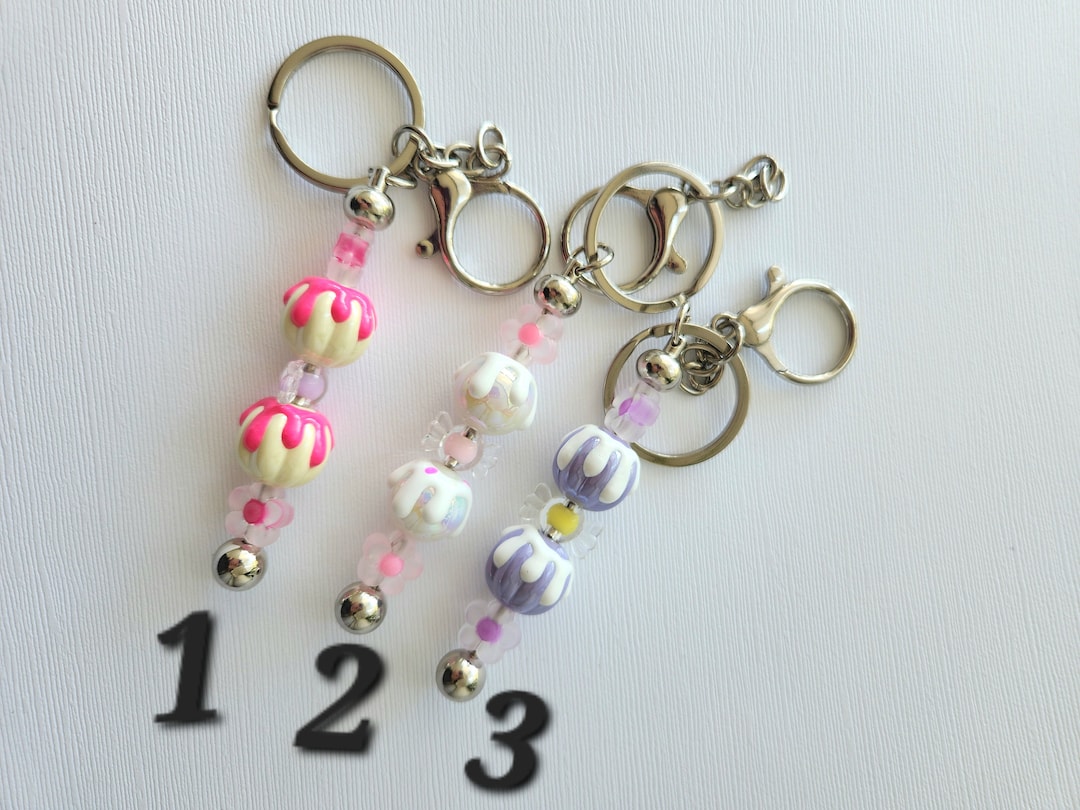 Beaded Key Chain, Bar Keychain, - Etsy