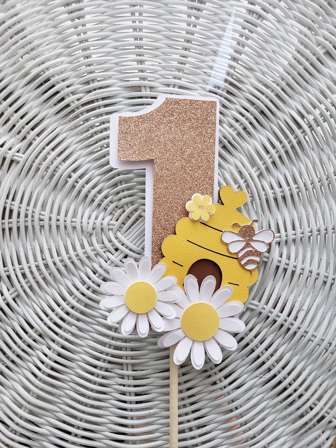 Bee One Cake Topper, Bumble Bee Cake Topper, Daisy Cake Topper. - Etsy
