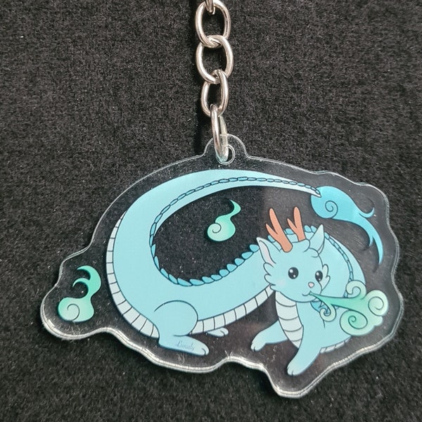 Asian Dragon Keychain - Etsy