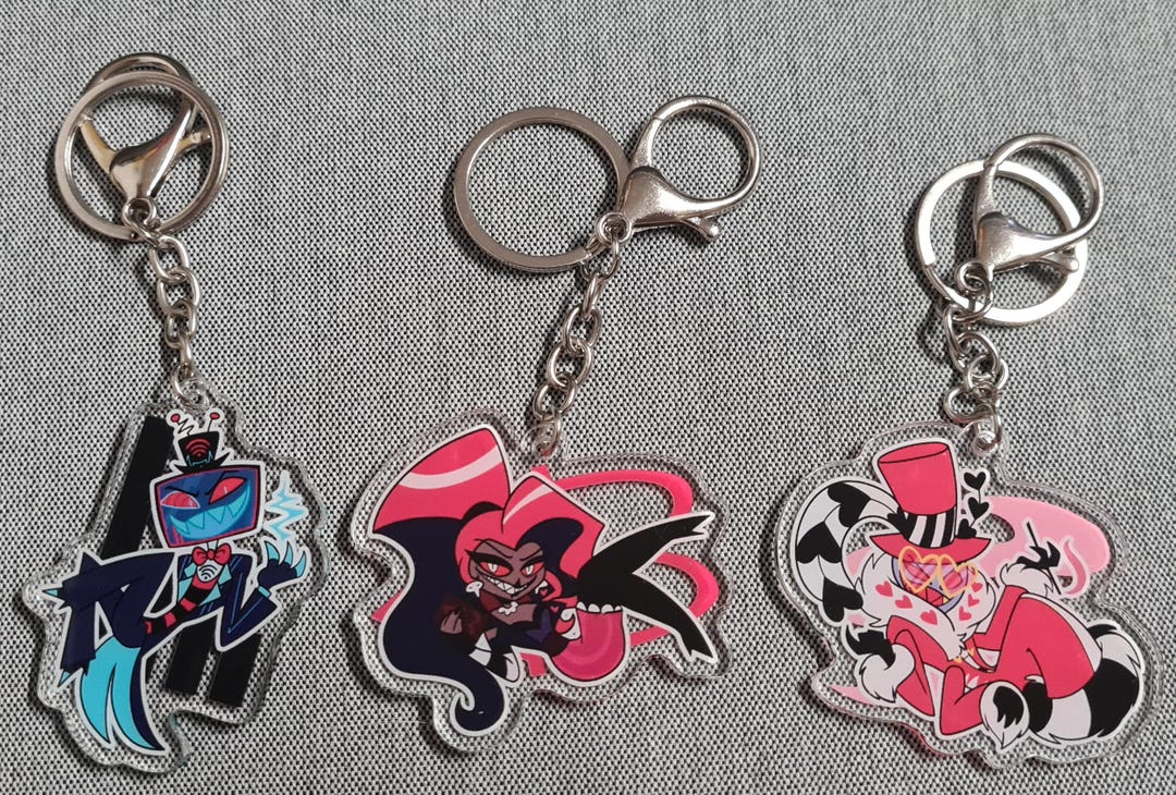 Hazbin Hotel the Vs Keychains - Fanart - Etsy
