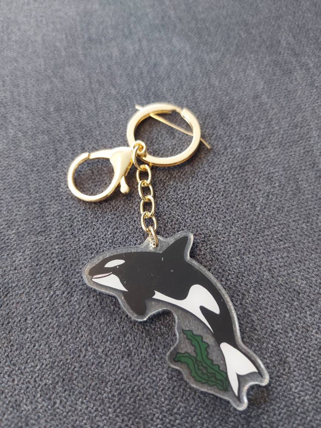 Cute Killer Whale Keychain - Etsy