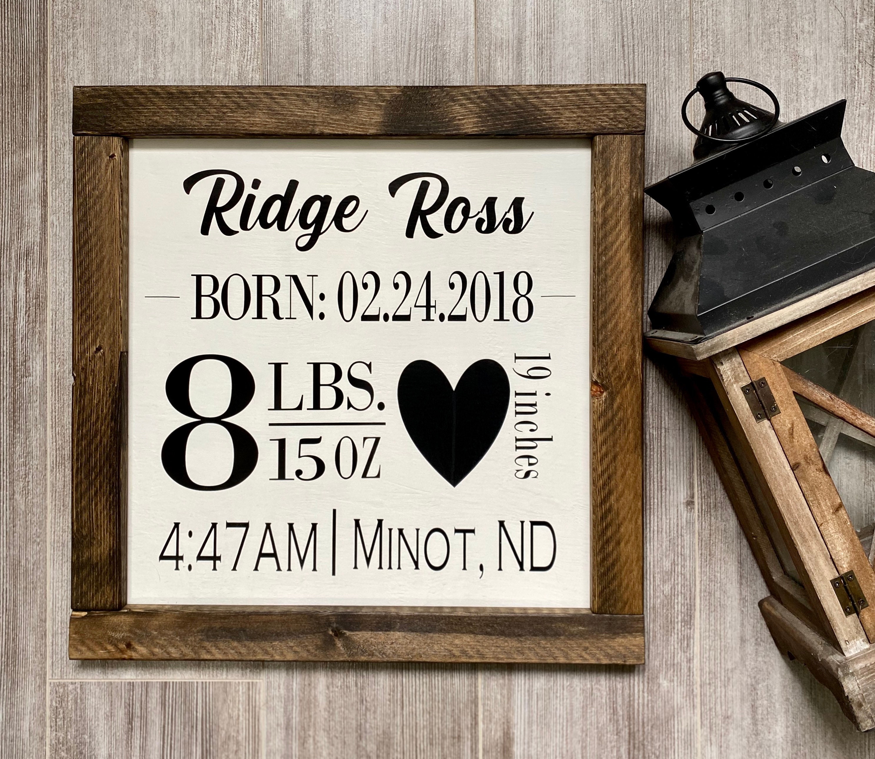 Custom Birth Announcement Sign / Birth/ Announcement / Family/ | Etsy