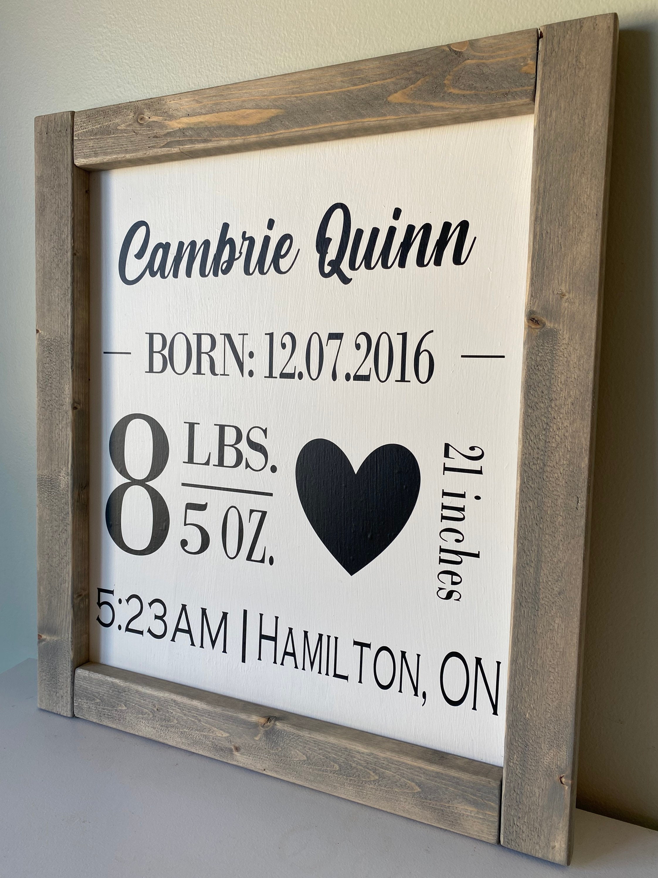 Custom Birth Announcement Sign / Birth/ Announcement / Family/ | Etsy