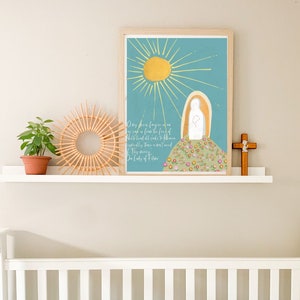Our Lady of Fatima Catholic Art Print, Marian Art, Blessed Mary ...