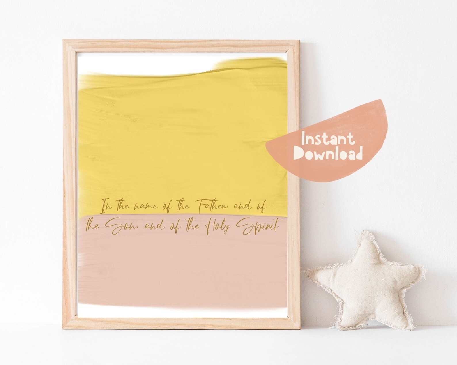 Sign of the Cross Print, Catholic Art, Christian Nursery, Nursery Decor ...