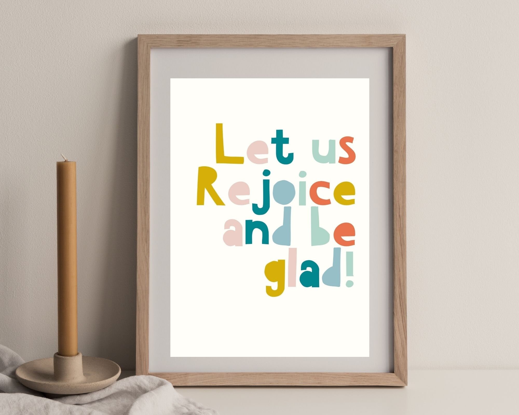 Rejoice and Be Glad Sign, Scripture, Christian Nursery, Home Decor ...