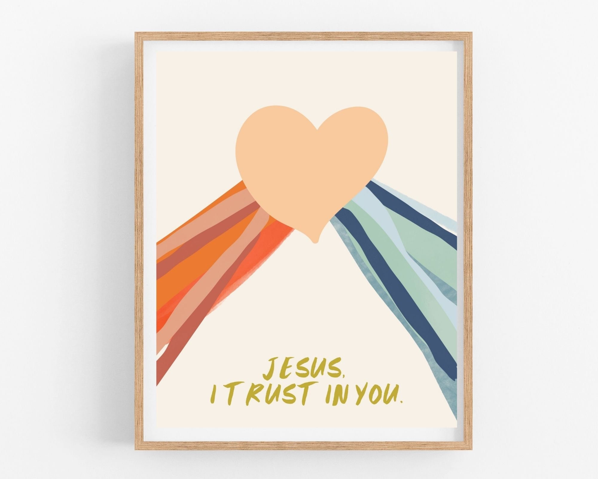 Divine Mercy Sign Catholic Art Christian Nursery Boho - Etsy