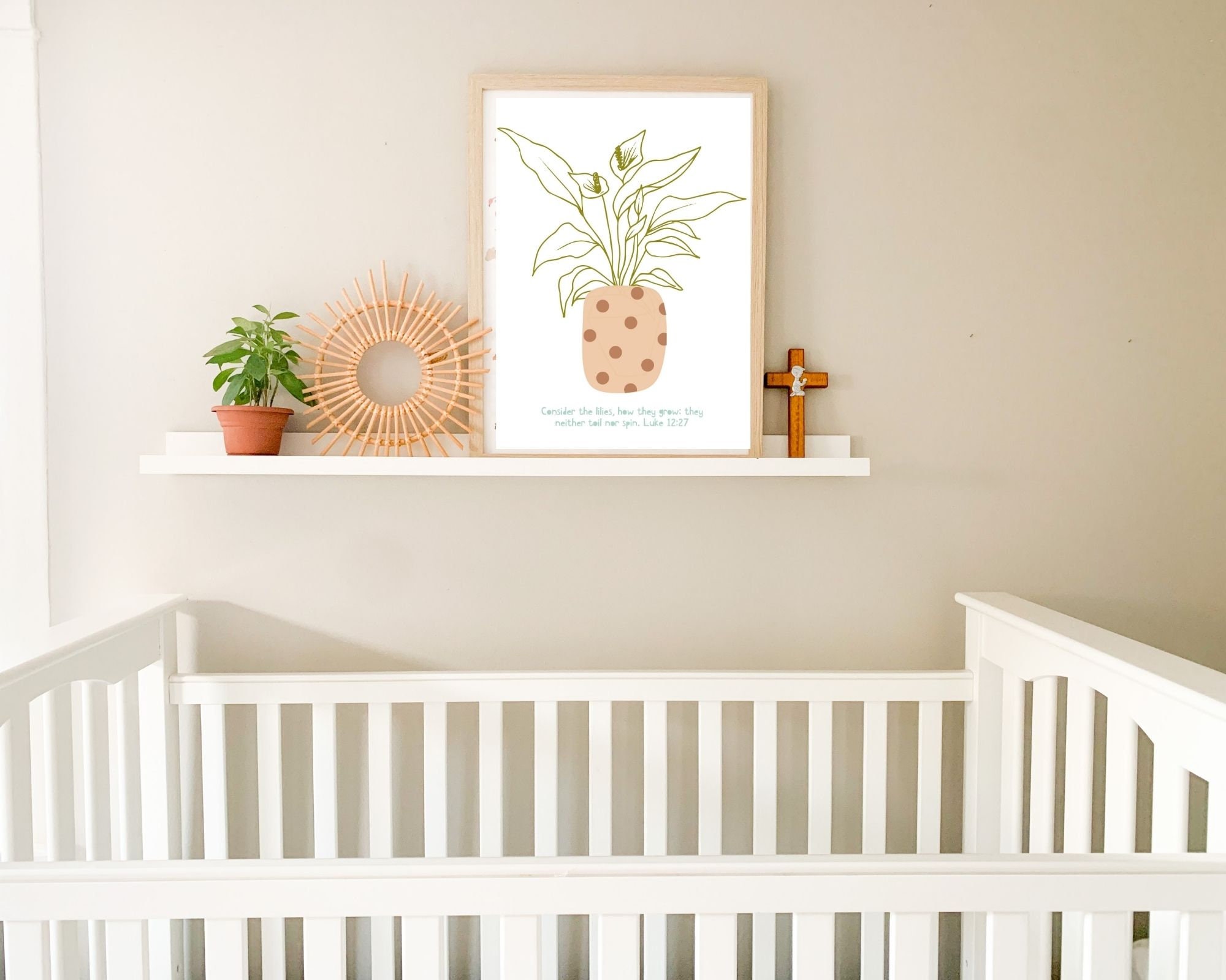 Plant Art Floral Christian Art Nursery Decor Nursery Wall - Etsy