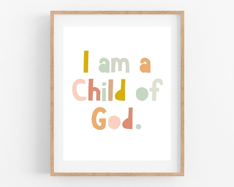 I Am a Child of God Sign Christian Art Nursery Decor Home - Etsy