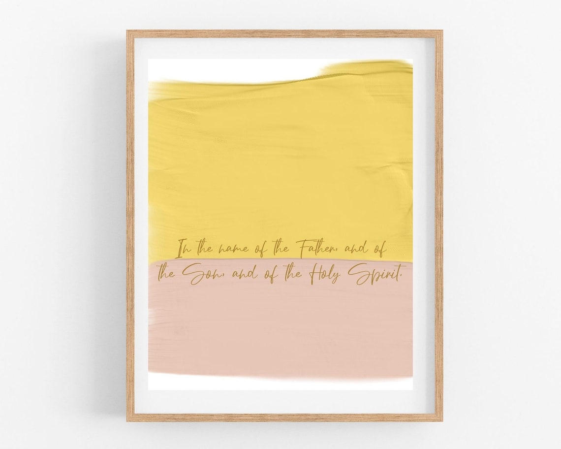 Sign of the Cross Print Catholic Art Christian Nursery | Etsy