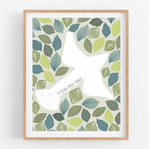 Holy Spirit Print Boho Decor Christian Nursery Catholic - Etsy