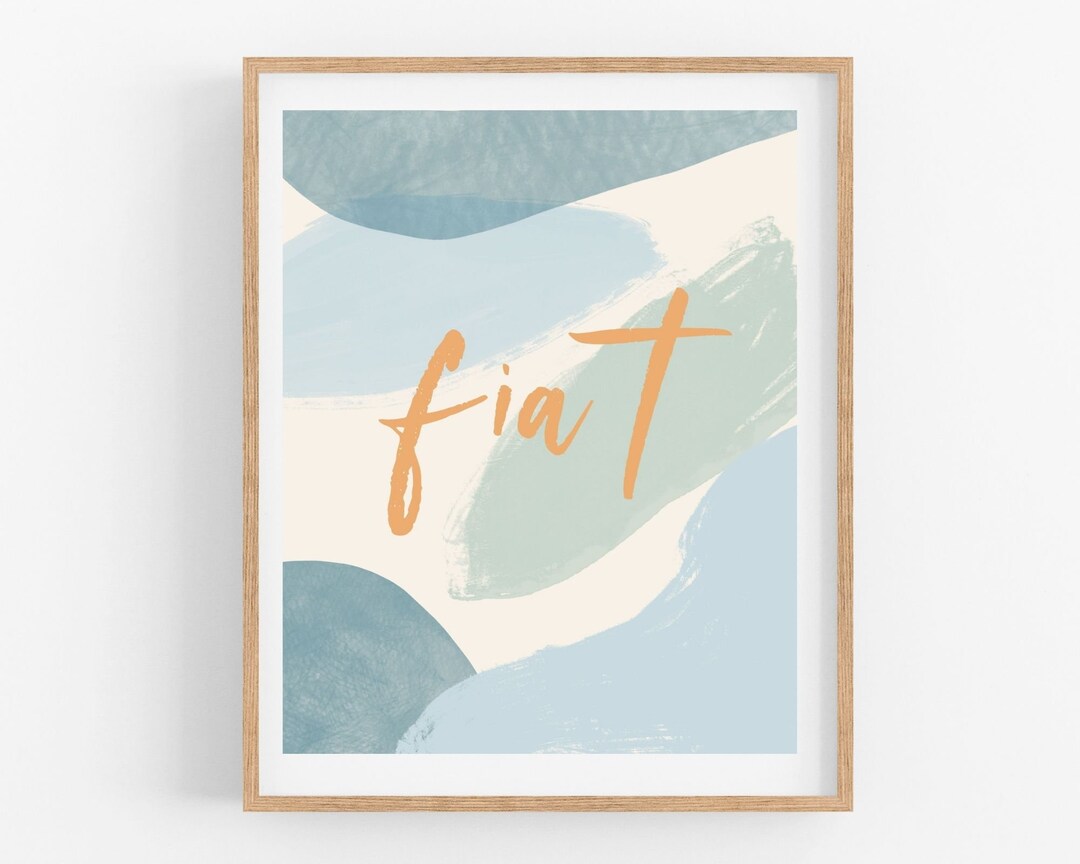 Fiat Print, Rainbow Print, Wall Decor, Art Printables, Gift, Art ...