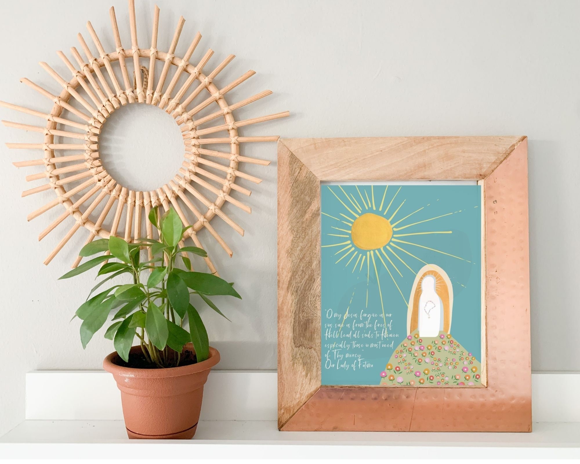 Our Lady of Fatima Catholic Art Print Marian Art Blessed - Etsy