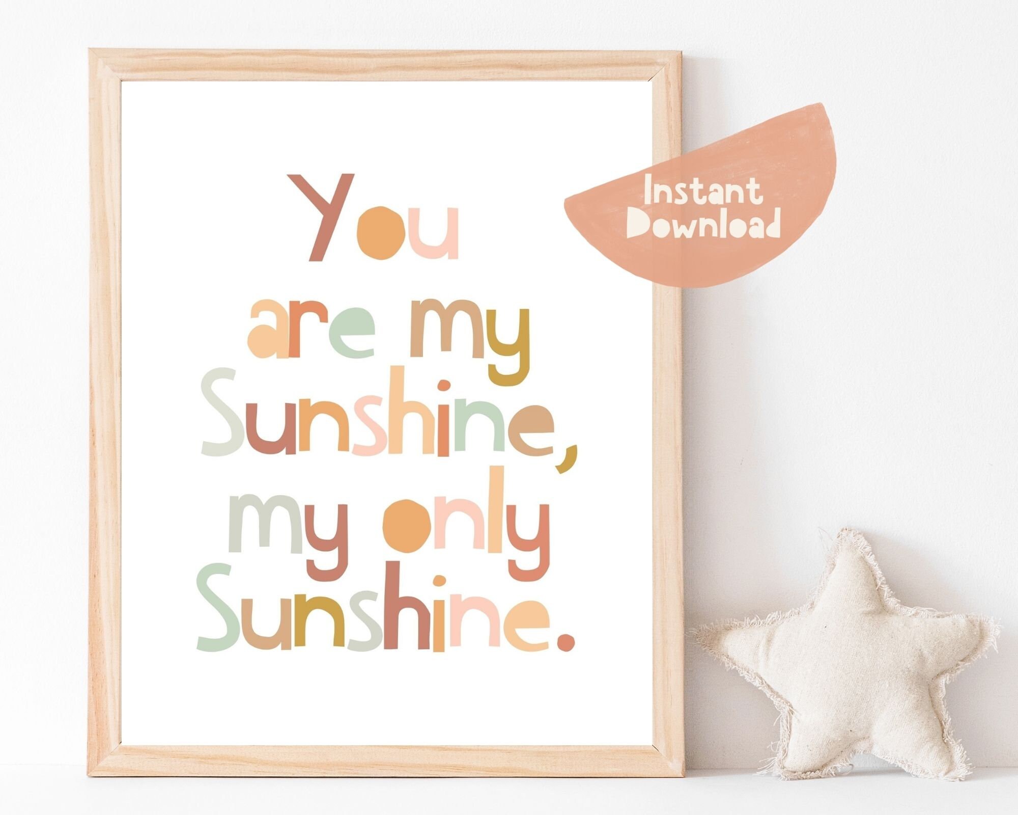 You Are My Sunshine Sign Home Decor Nursery Decor Neutral - Etsy