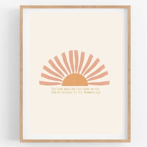 Sunshine Art, Bible Verse Print, Scripture, Christian Nursery, Boho ...