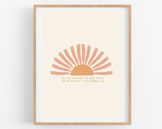 Sunshine Art Bible Verse Print Scripture Christian Nursery | Etsy Canada