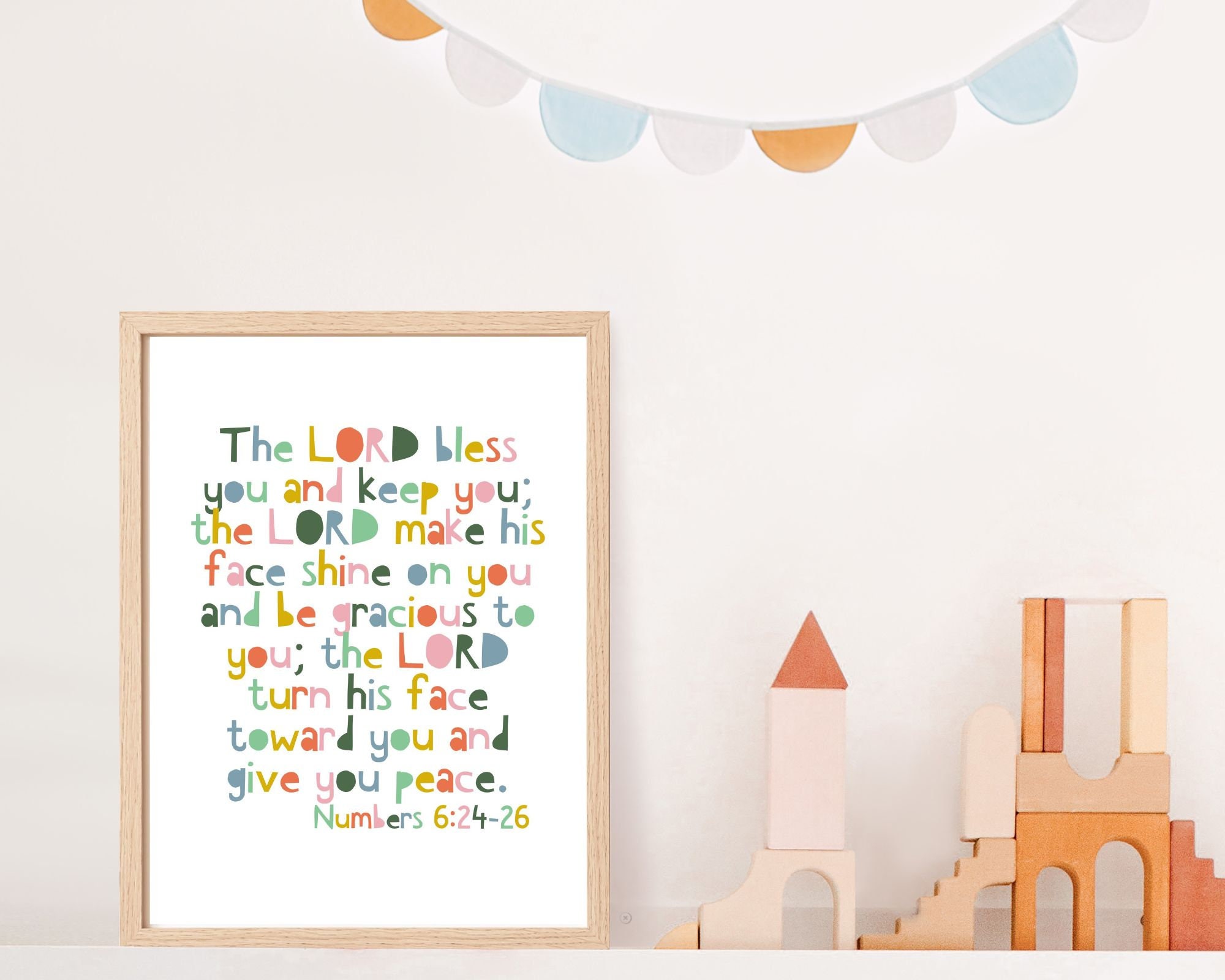 Numbers 6:24-26, Wall Art Print, Bible Verse Wall Art, Christian Home ...