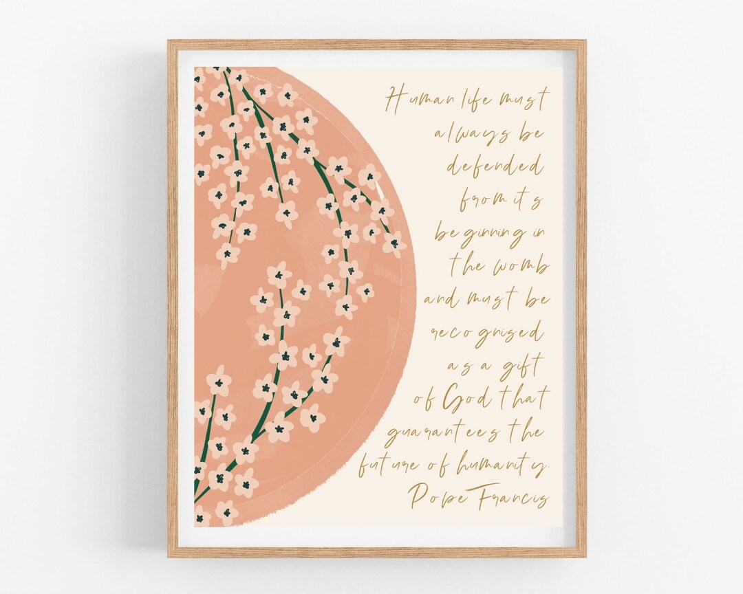 Prolife Print, Printable Gift, Home Decor, Baptism Gift, Baby Shower ...