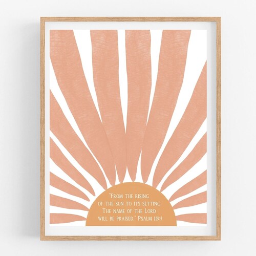 Sunshine Art Bible Verse Print Scripture Christian Nursery | Etsy