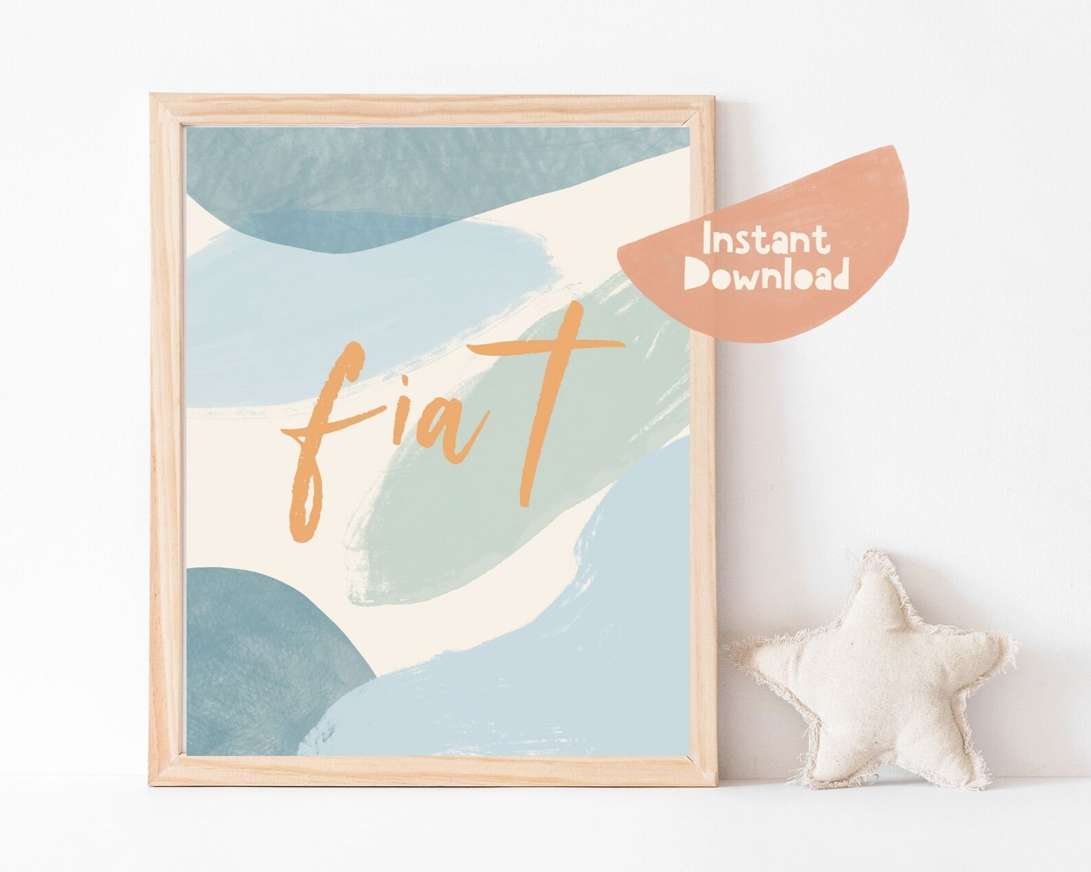 Fiat Print Rainbow Print Wall Decor Art Printables Gift - Etsy