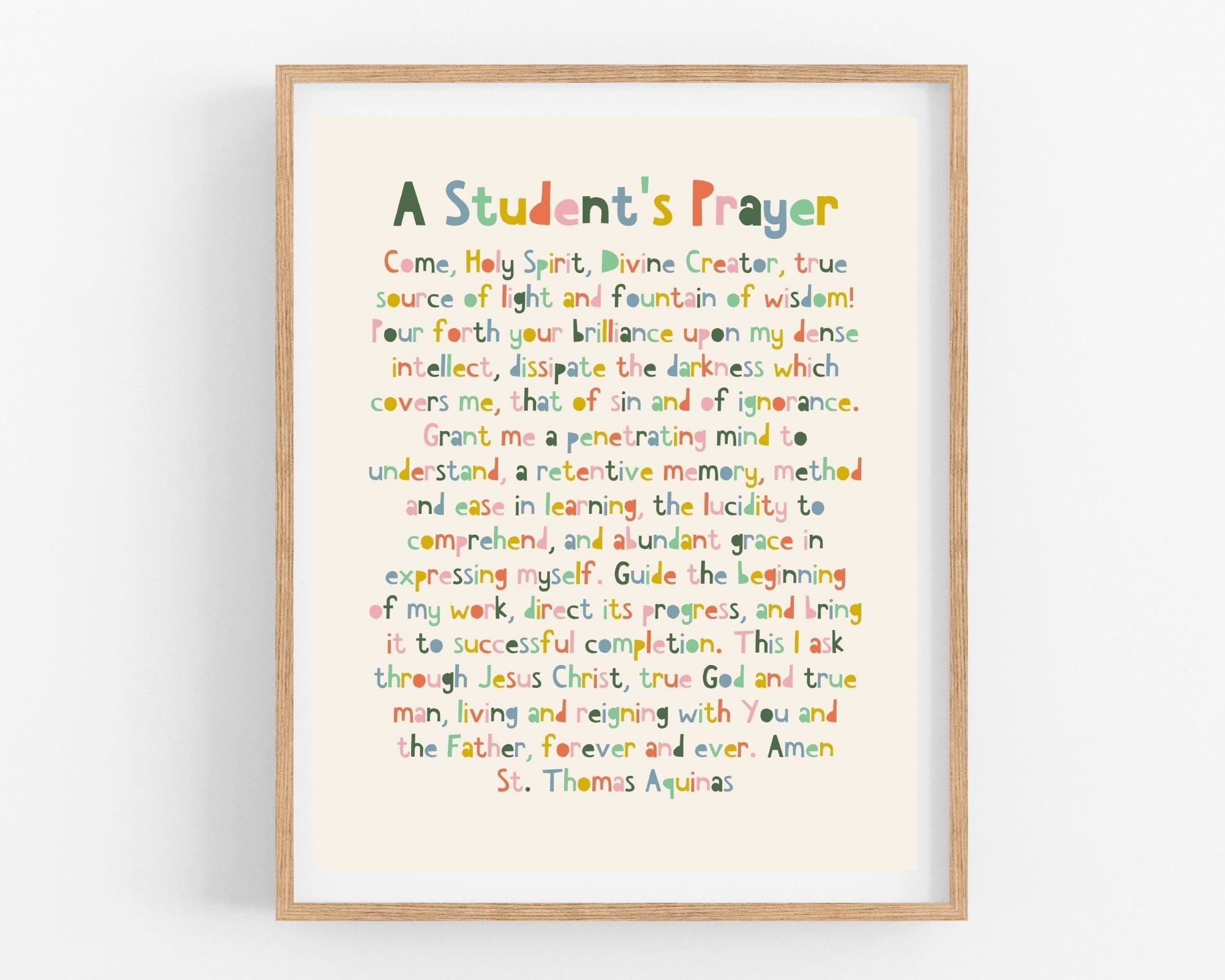 St Thomas Aquinas Saint Quotes Prayer Print Digital | Etsy