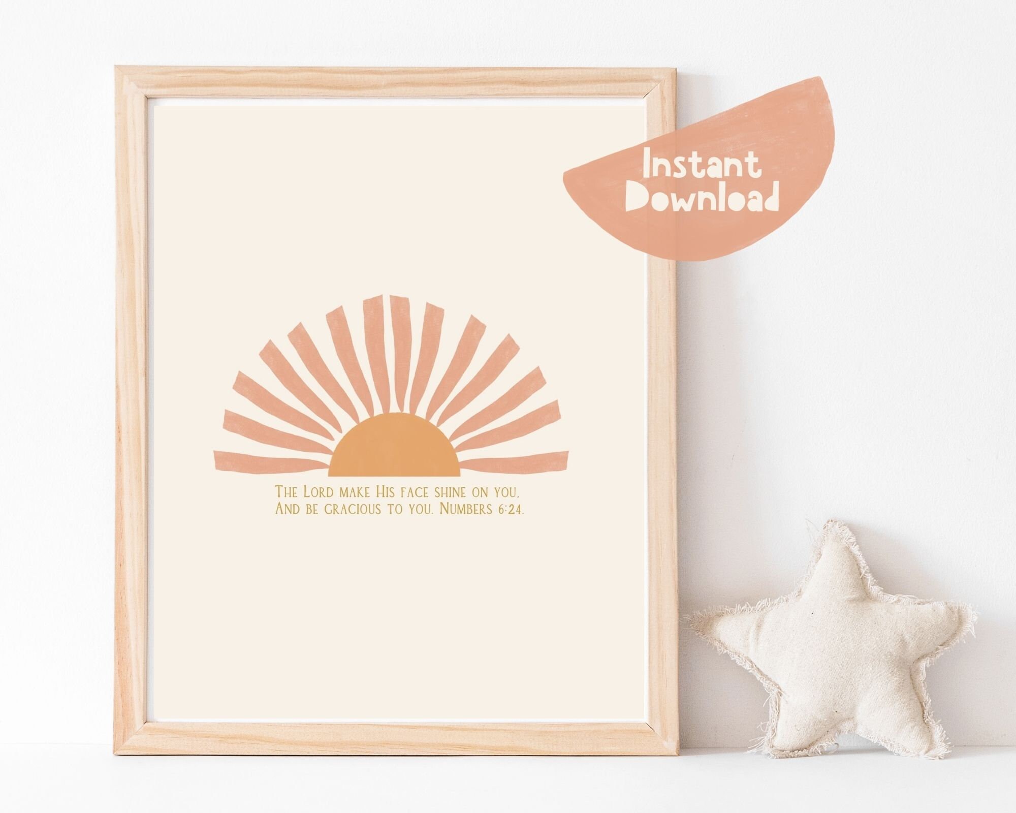Sunshine Art Bible Verse Print Scripture Christian Nursery | Etsy