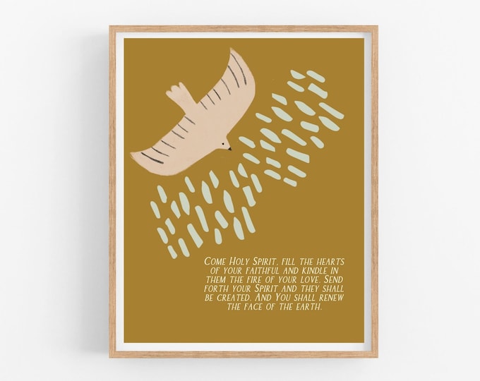 Come Holy Spirit Art "renew"; Personalized Confirmation Gift; Catholic ...