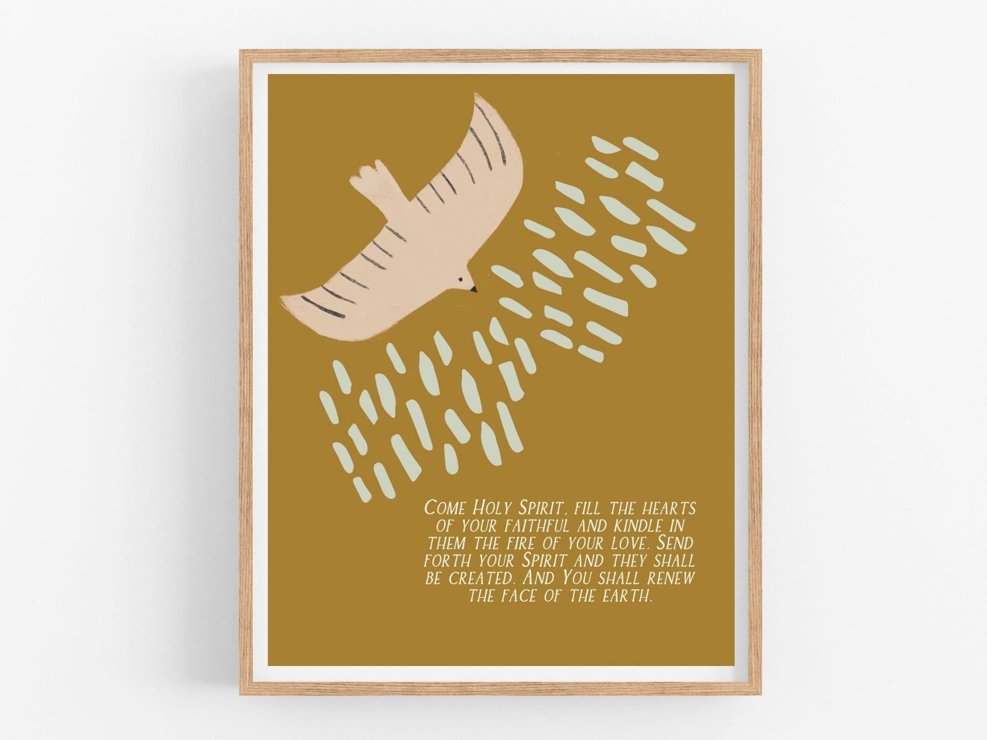 Holy Spirit Print Boho Decor Christian Nursery Catholic - Etsy