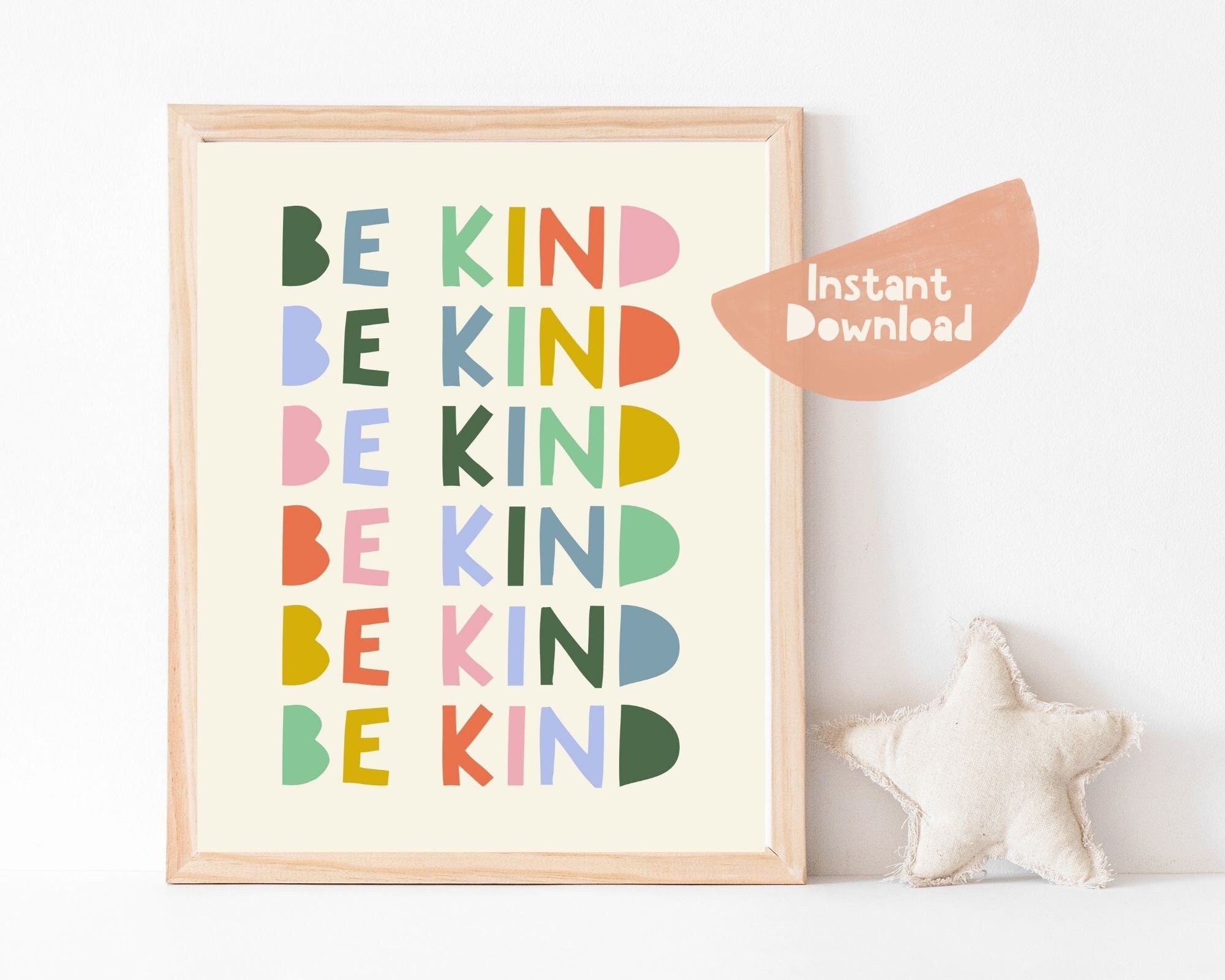 Be Kind Sign Be Kind Print Kindness Wall Art Digital - Etsy