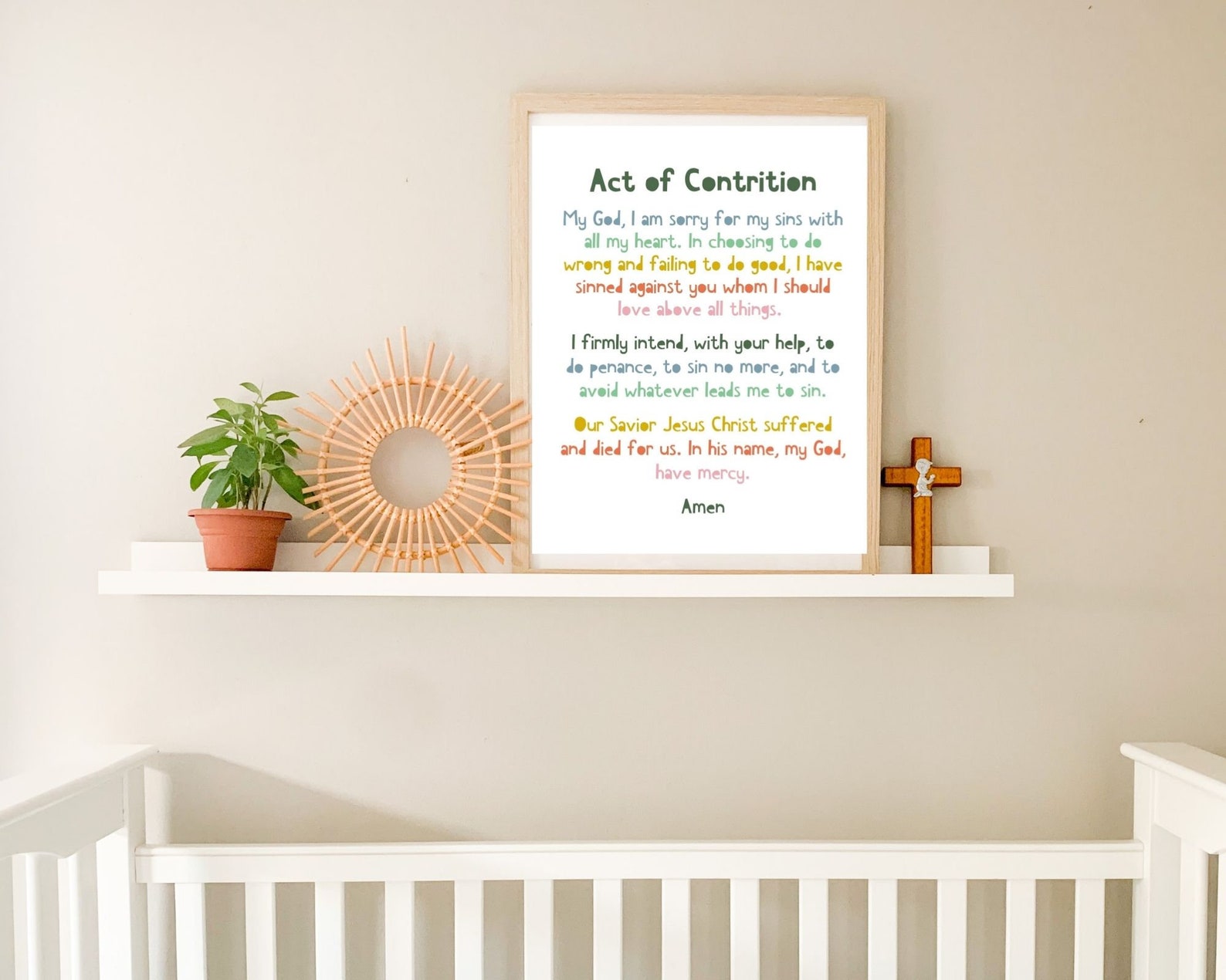 Act of Contrition Christian Art Prayer Art Christian | Etsy