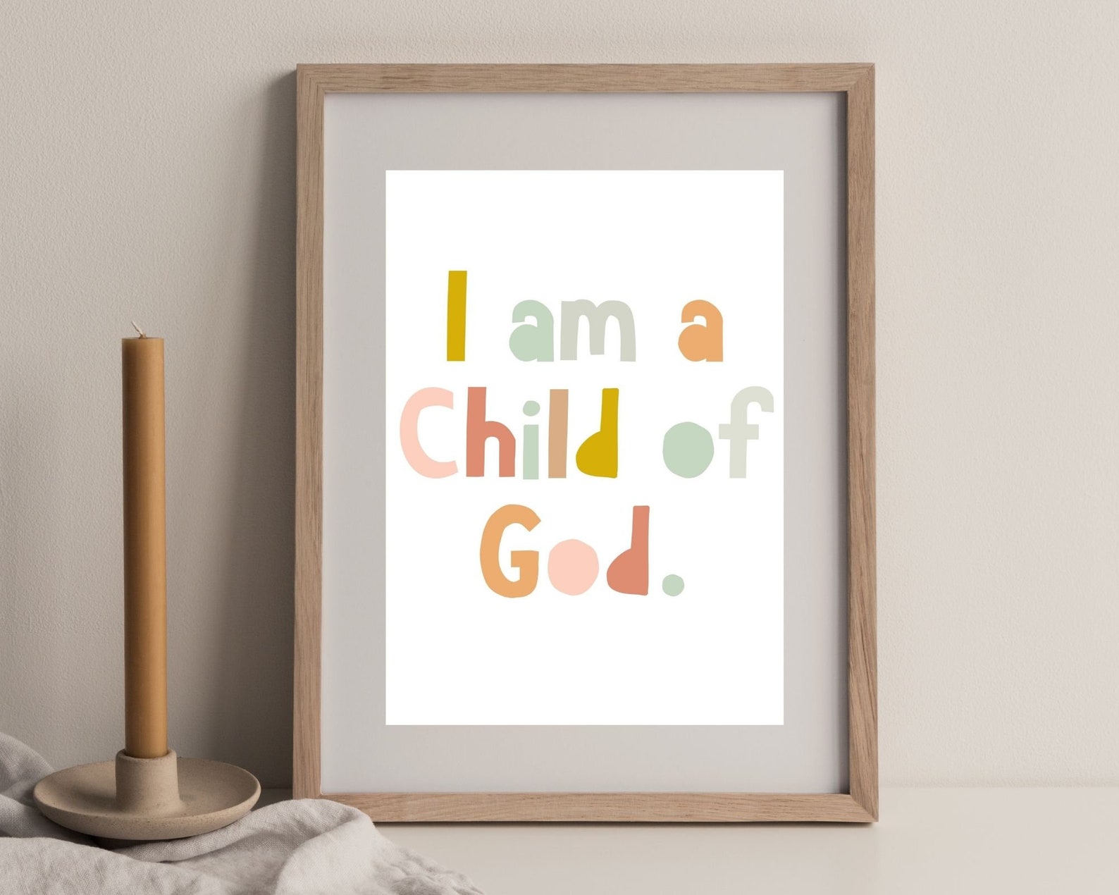 I Am a Child of God Sign Christian Art Nursery Decor Home - Etsy