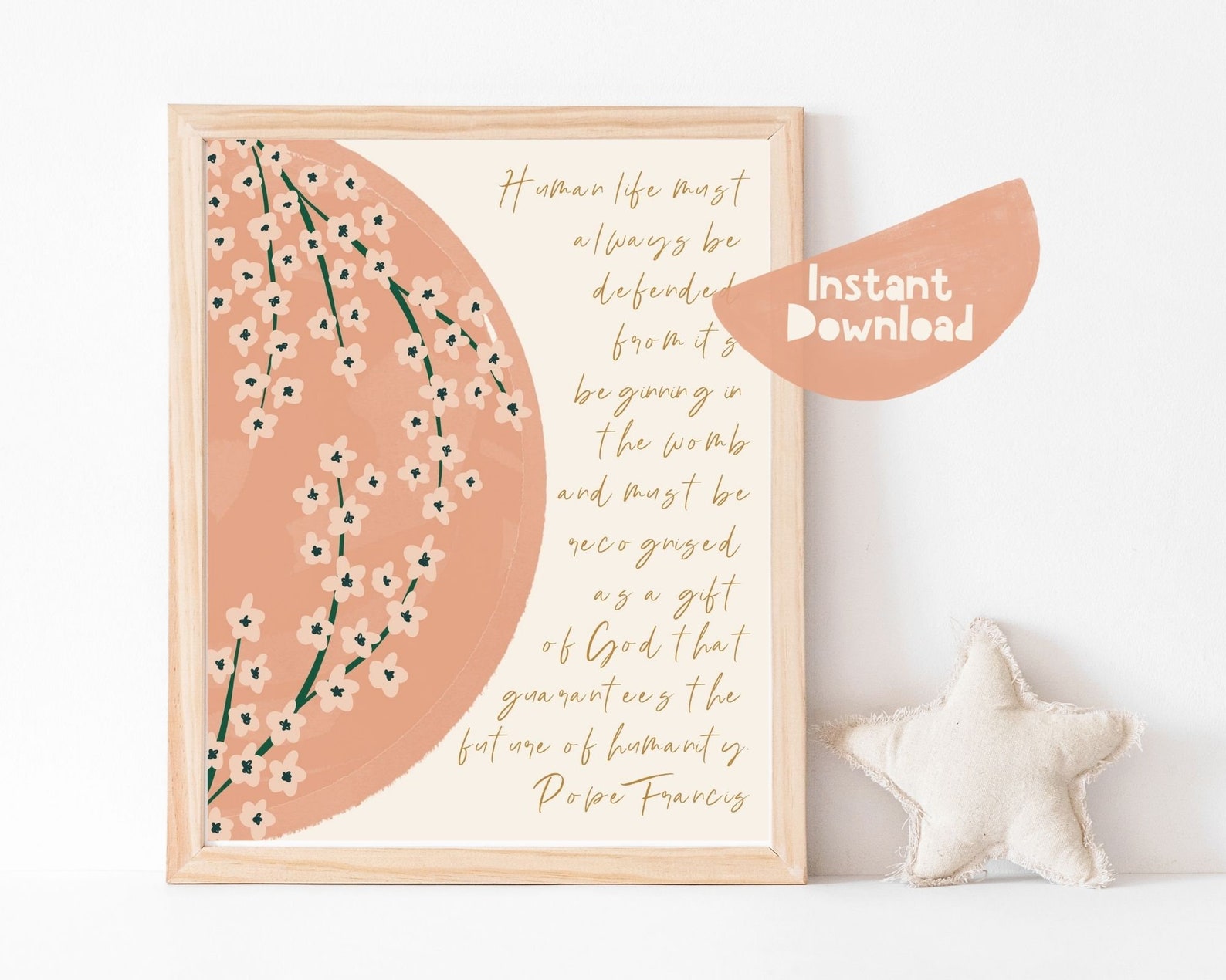 Prolife Print Printable Gift Home Decor Baptism Gift Baby - Etsy