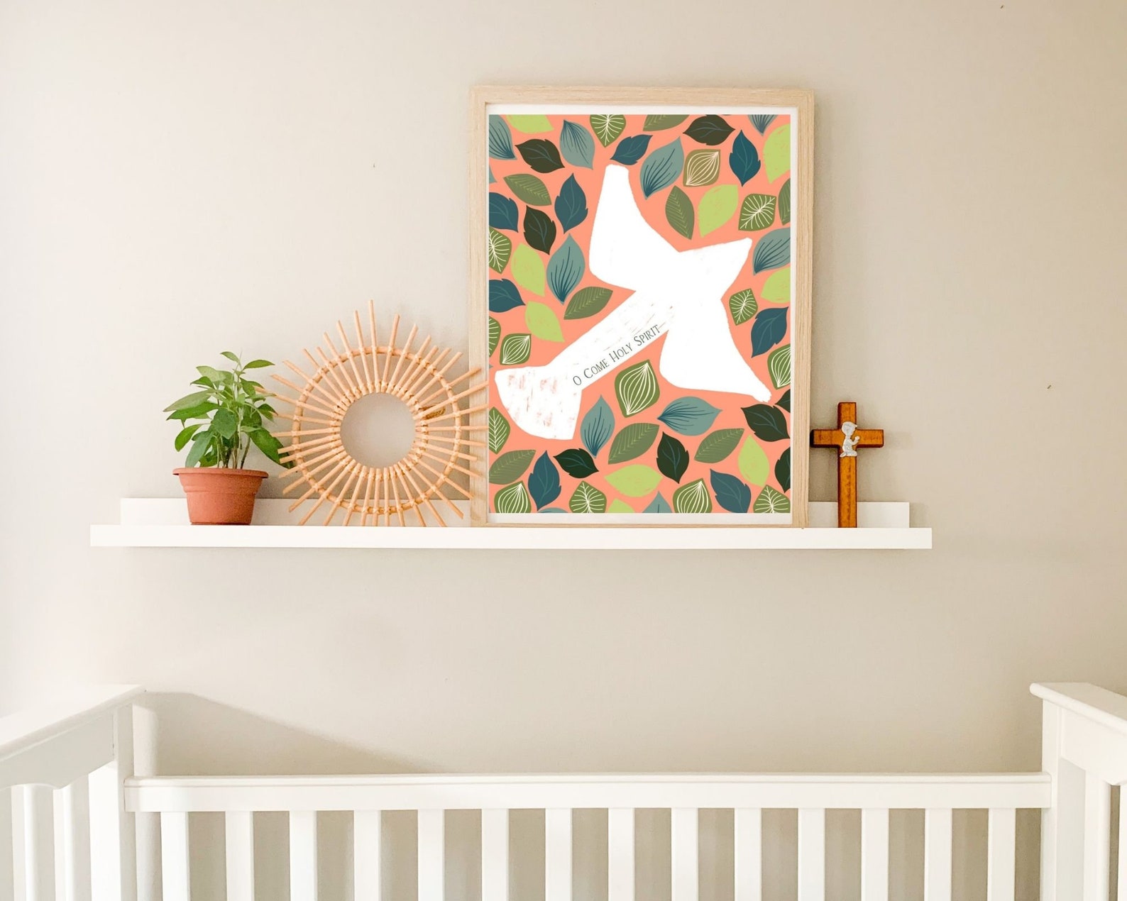 Holy Spirit Print Boho Decor Christian Nursery Catholic | Etsy