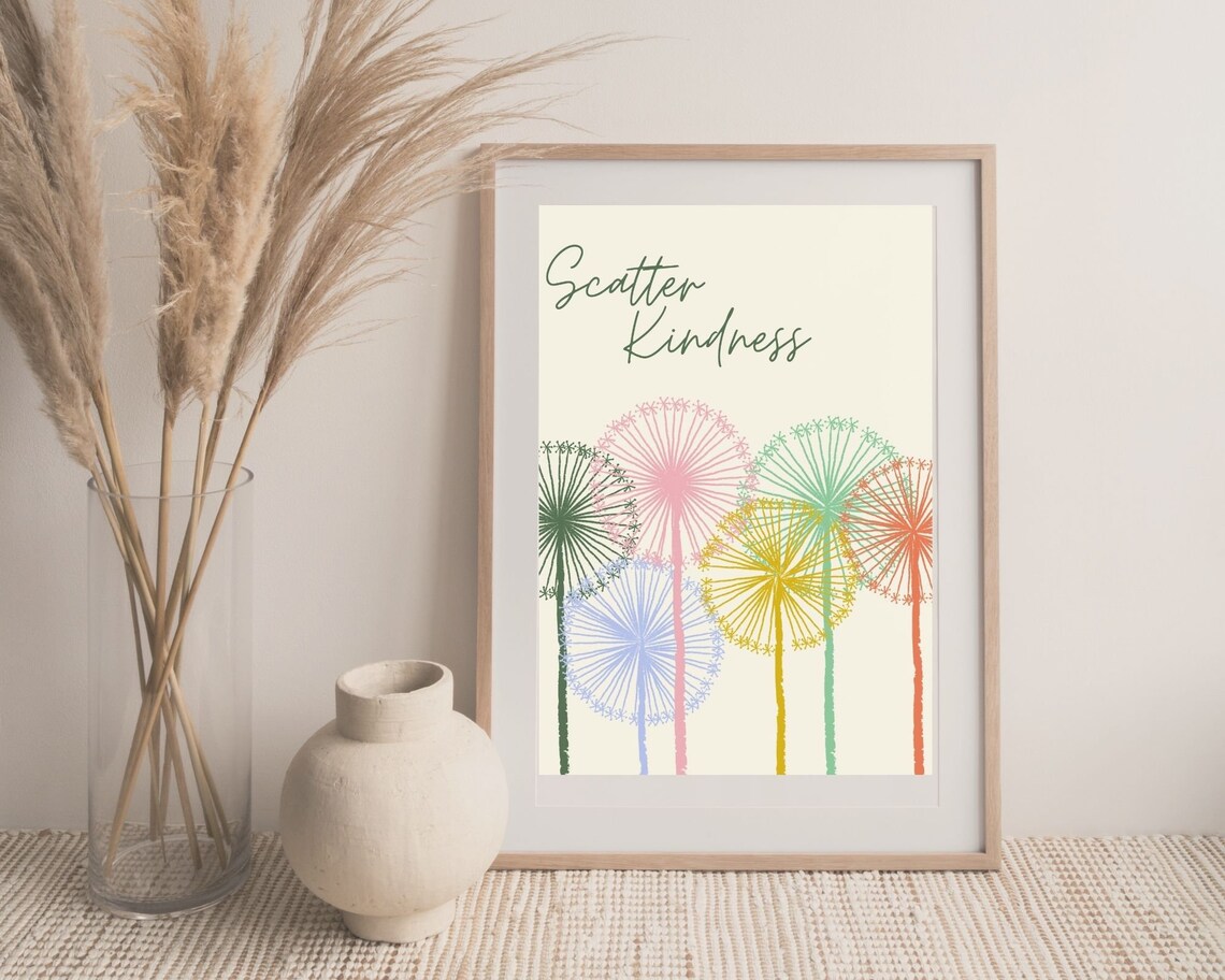 Scatter Kindness Print Be Kind Print Digital Download | Etsy