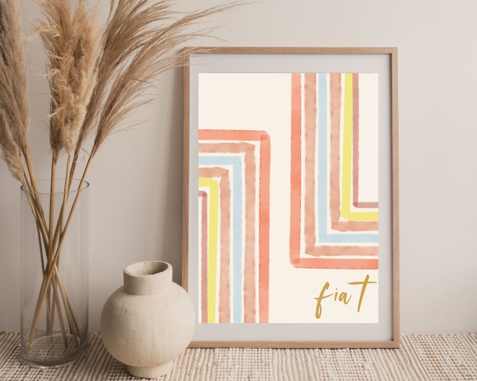 Fiat Print Rainbow Print Wall Decor Art Printables Gift - Etsy