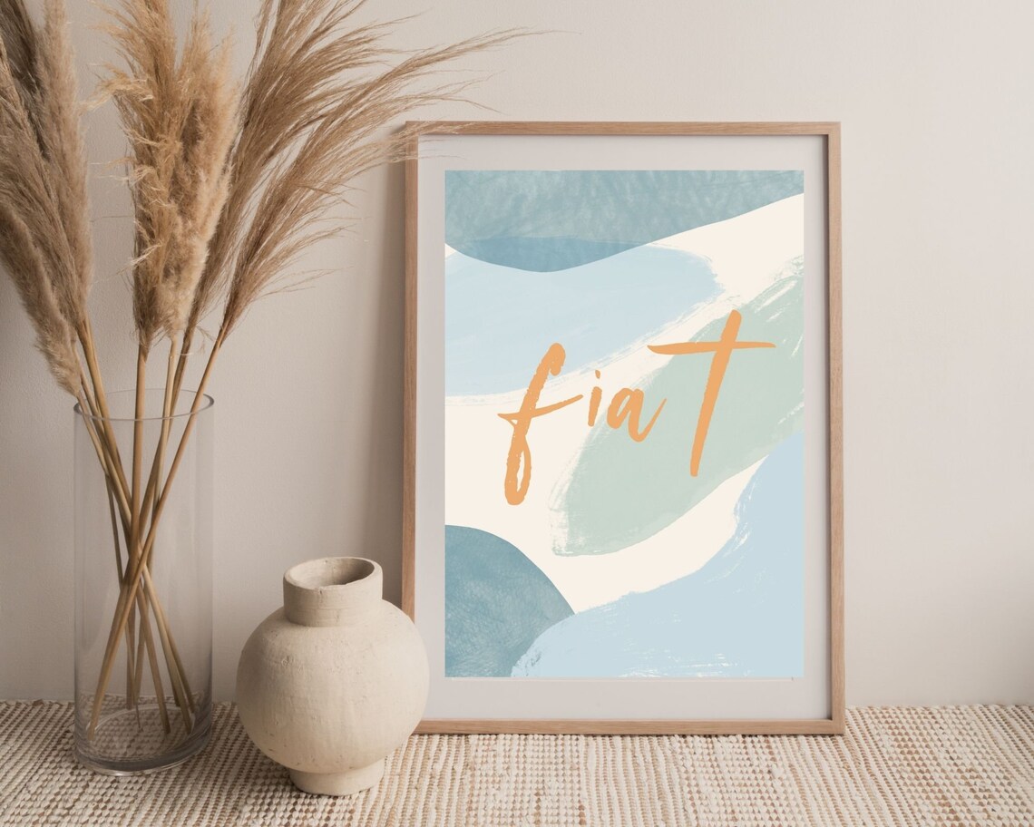 Fiat Print Rainbow Print Wall Decor Art Printables Gift - Etsy