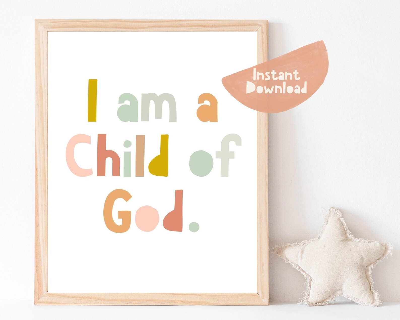 I Am a Child of God Sign Christian Art Nursery Decor Home - Etsy