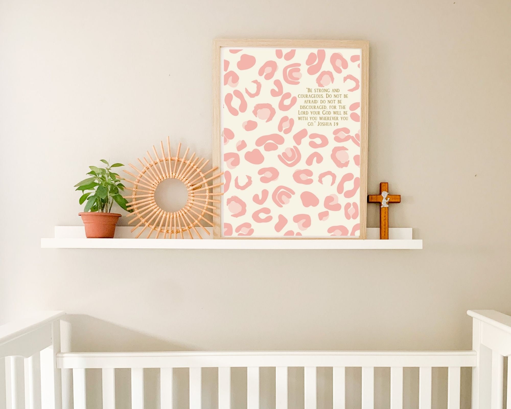 Cheetah Print Safari Nursery Decor Christian Nursery Boho | Etsy