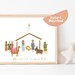 Nativity Print, Christmas Art, Bible Verse, Christmas Decoration ...