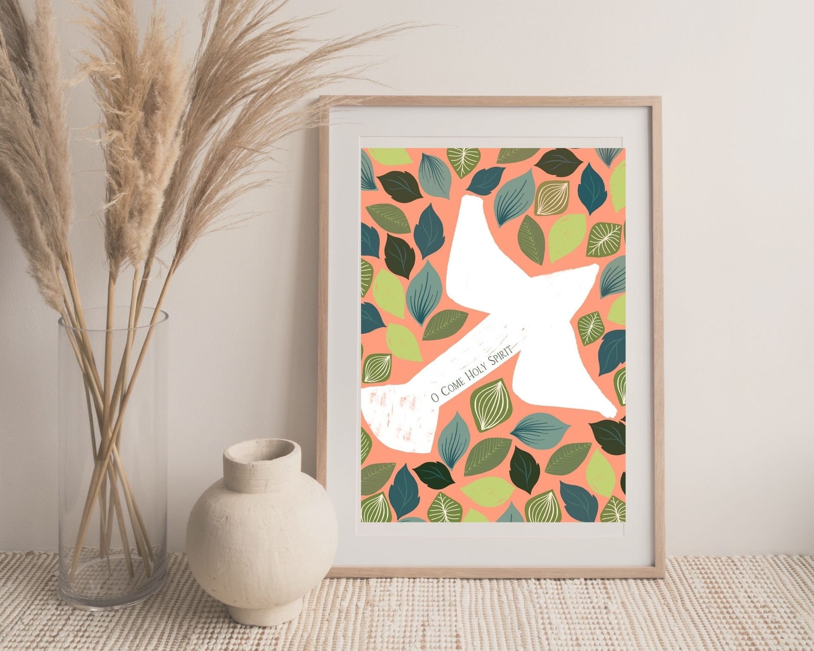 Holy Spirit Print Boho Decor Christian Nursery Catholic | Etsy