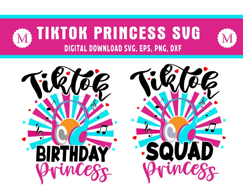 Tik Tok Birthday Princess Svg