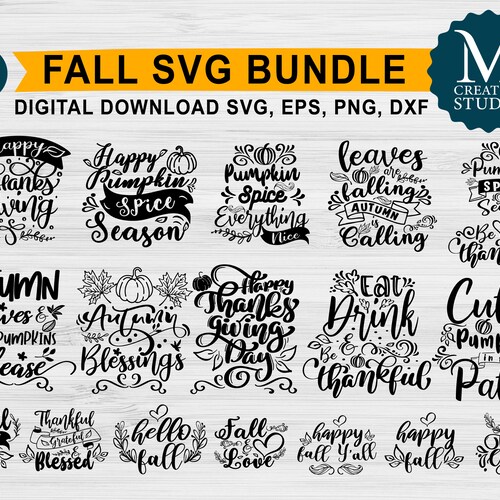 Big Fall Bundle of 28 2 Svg Dxf Eps Png Files for Cutting - Etsy