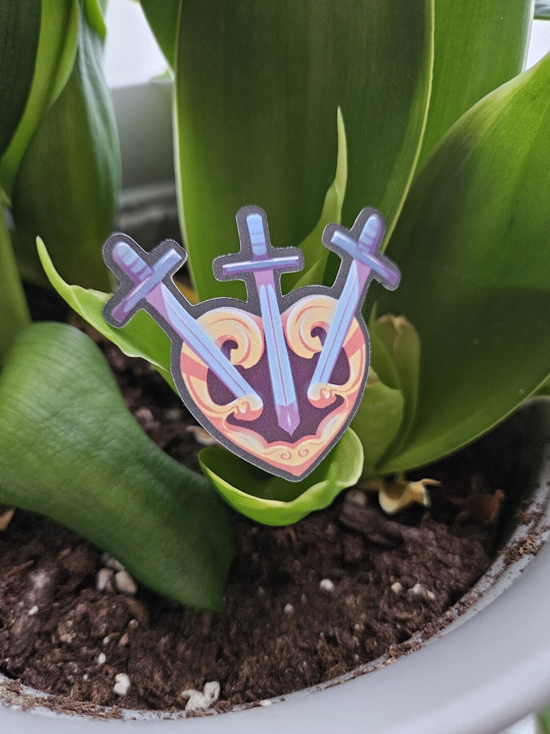 3 of Swords Sticker - Etsy