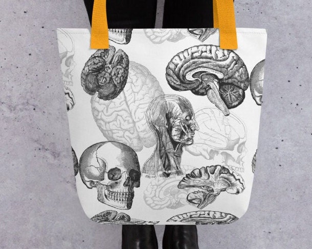 Brain Anatomy Tote Bag Neurologist Gift Future Doctor - Etsy