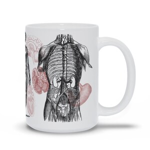 Bones and Internal Organs, Human Anatomy Gothic Ceramic Mug,nephrology ...