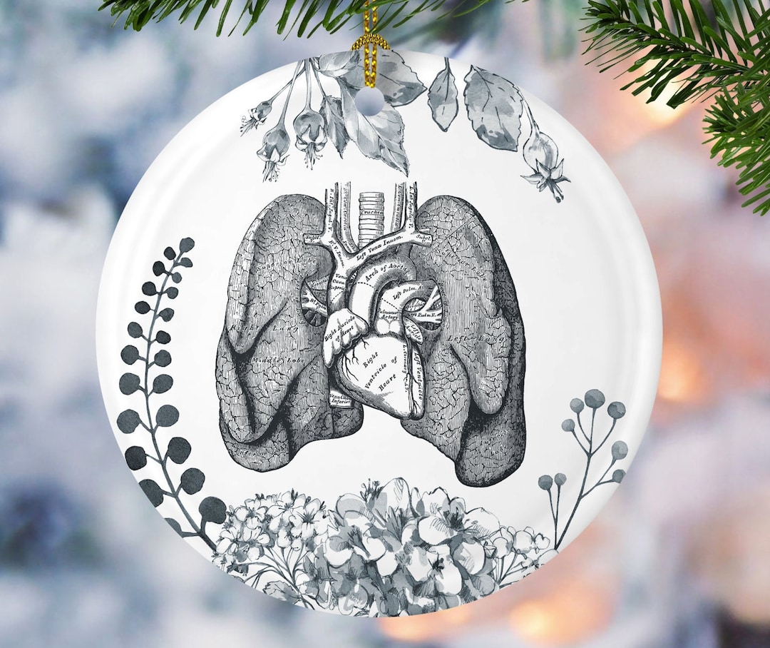 Lung Porcelain Ornaments, Custom Anatomy Christmas Gift, Pulmonologist ...