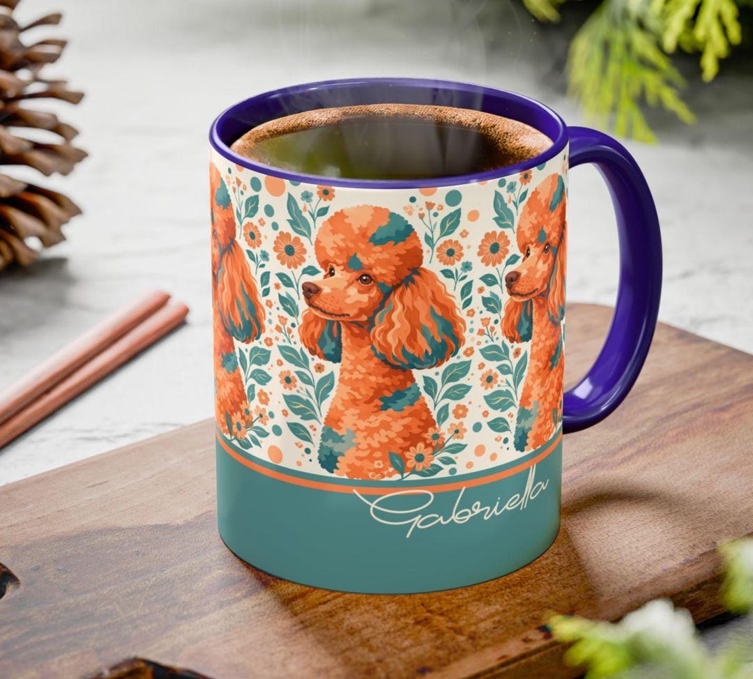 Poodle Pattern Mug | Custom Poodle Gift - Etsy